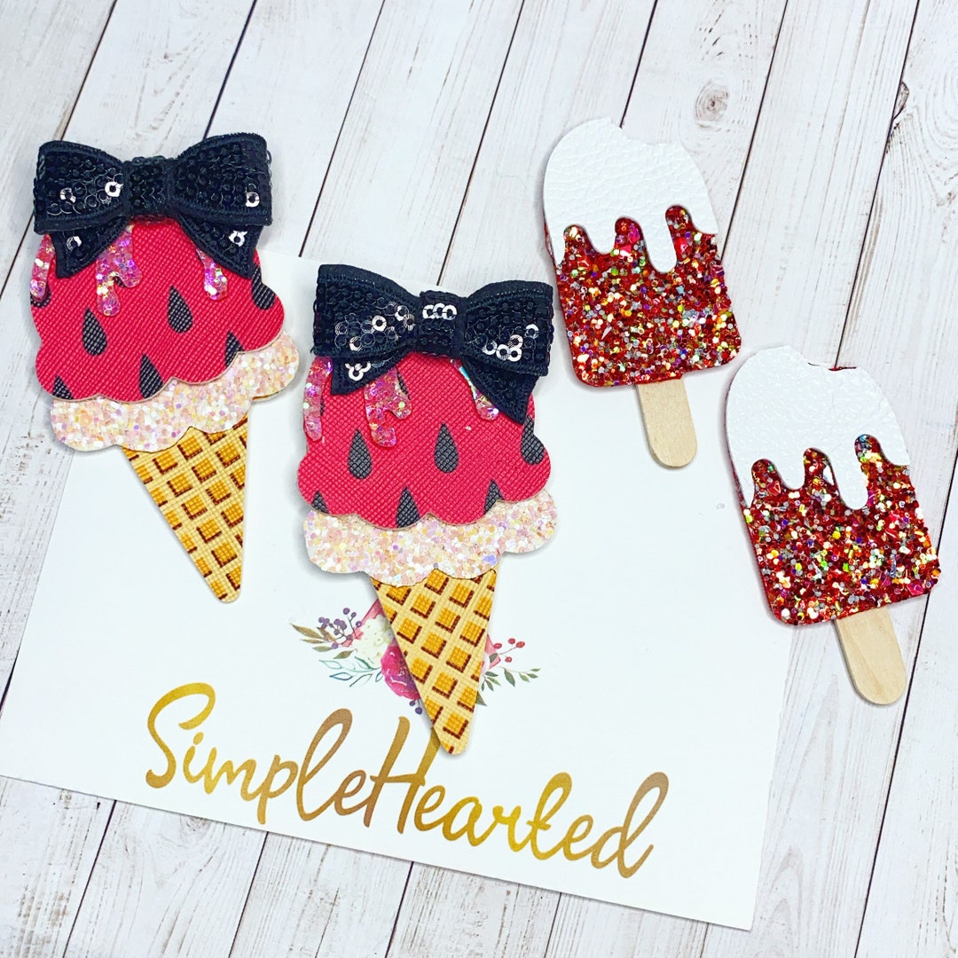 Ice Cream Hair Clip Set, Popsicle Hair Clips, Rainbow Sprinkle Ice ...