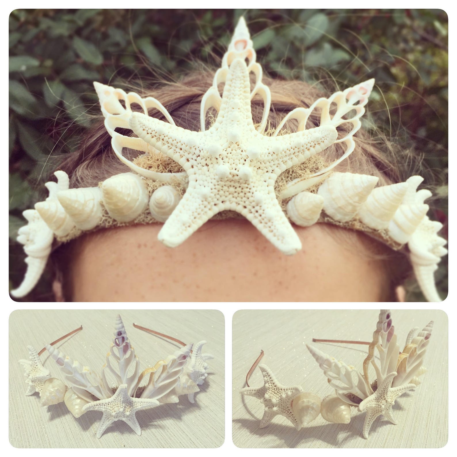 Starfish Headband Seashell Crown Mermaid Headpiece Beach | Etsy