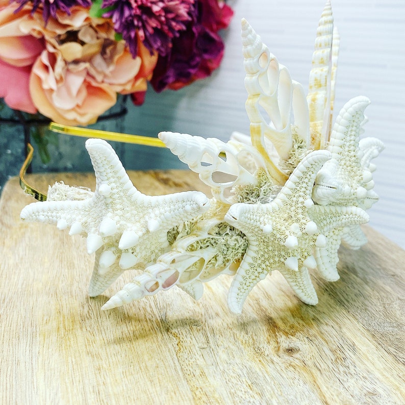 Starfish Headband + Seashell Crown + Mermaid Headpiece + Beach Wedding ...