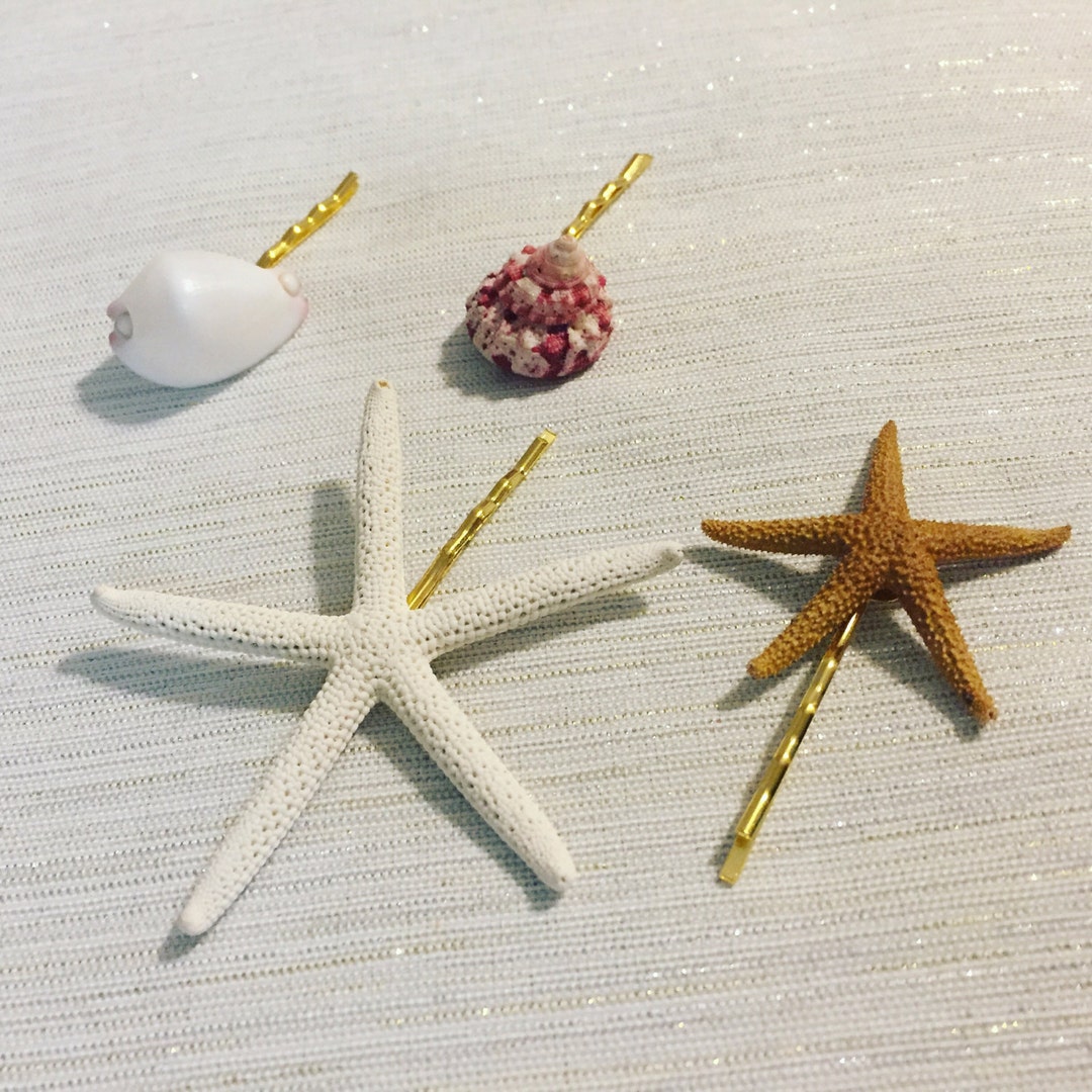 Mermaid Hair Accessories + Starfish Hair Pins + Beach Wedding + Bridal ...