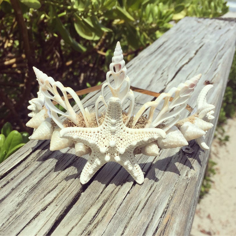 Starfish Headband Seashell Crown Mermaid Headpiece Beach - Etsy