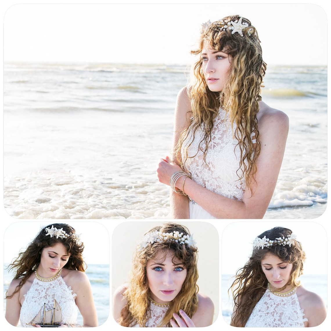 Beach Wedding Crown Starfish Crown Bridal Headpiece | Etsy