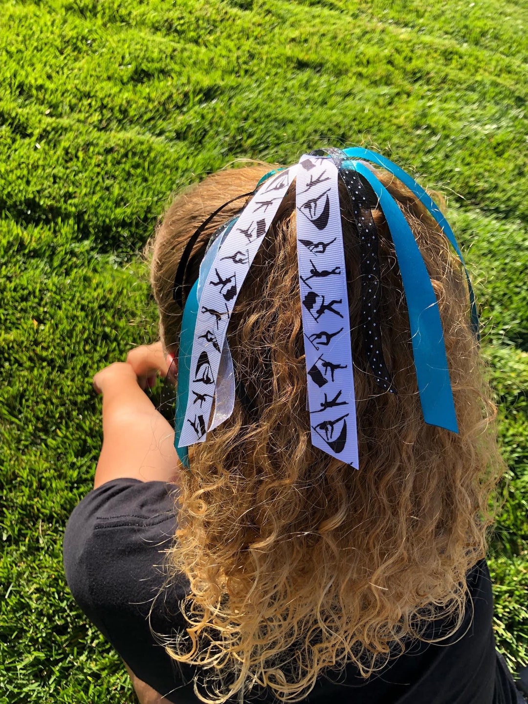 Color Guard Ribbon Ponytail Streamers: Choose 2 Custom Colors + Flag ...