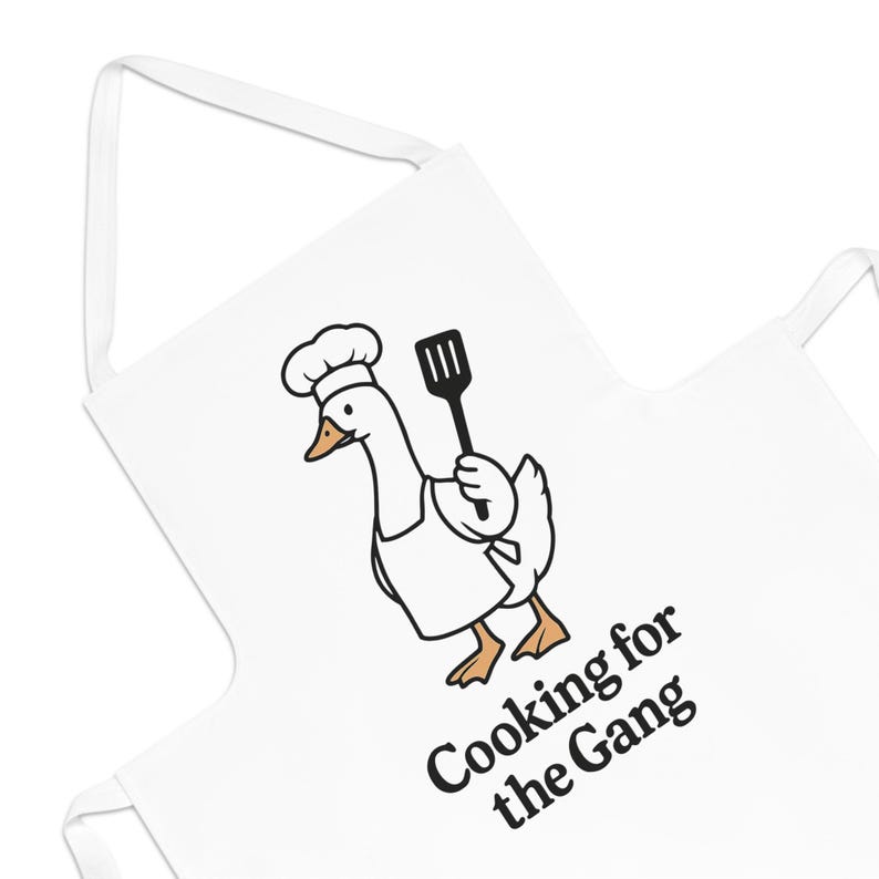 Funny Silly Goose Cooking for the Gang Apron for Adults, Ideal Gift for ...
