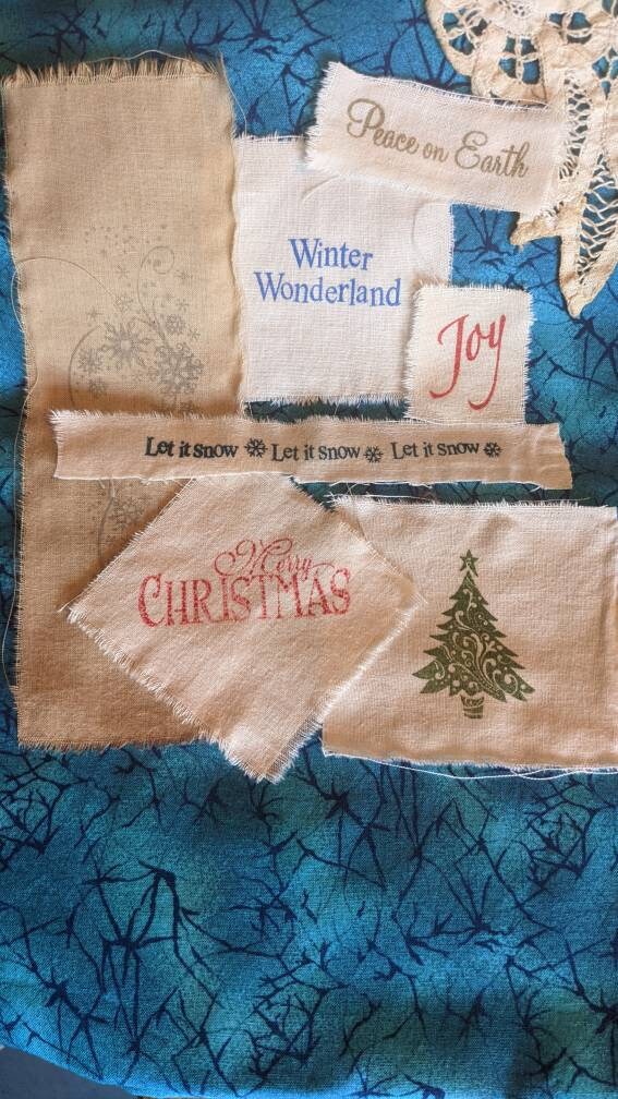 Christmas Stamped Squares - Etsy