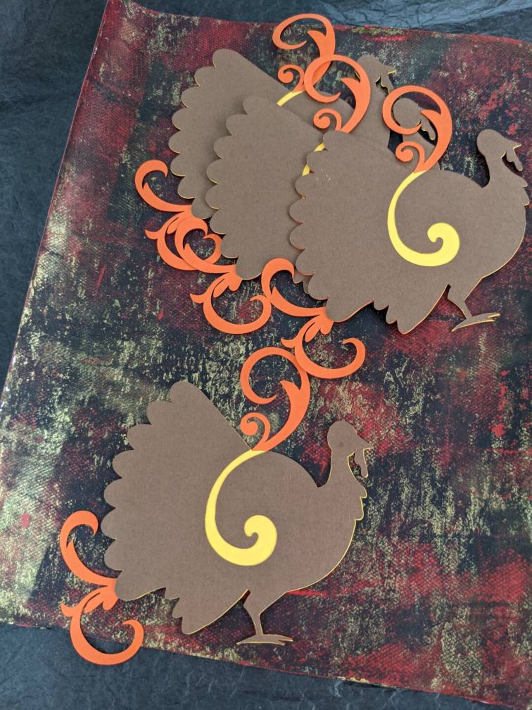 Die Cut-turkey Flourish - Etsy