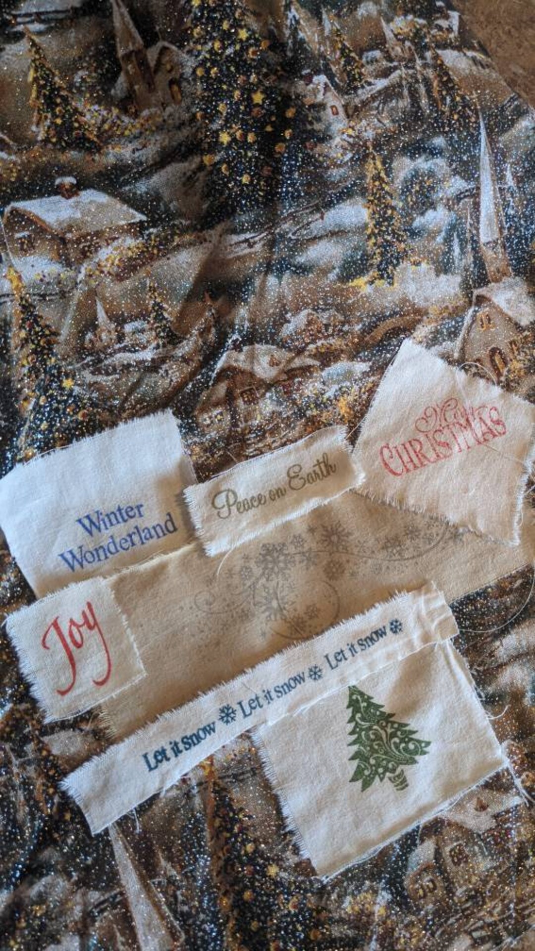 Christmas Stamped Squares - Etsy
