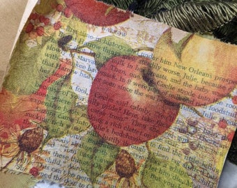 Decoupage Napkins Apples Paper Napkins Set of 3 Cocktail - Etsy