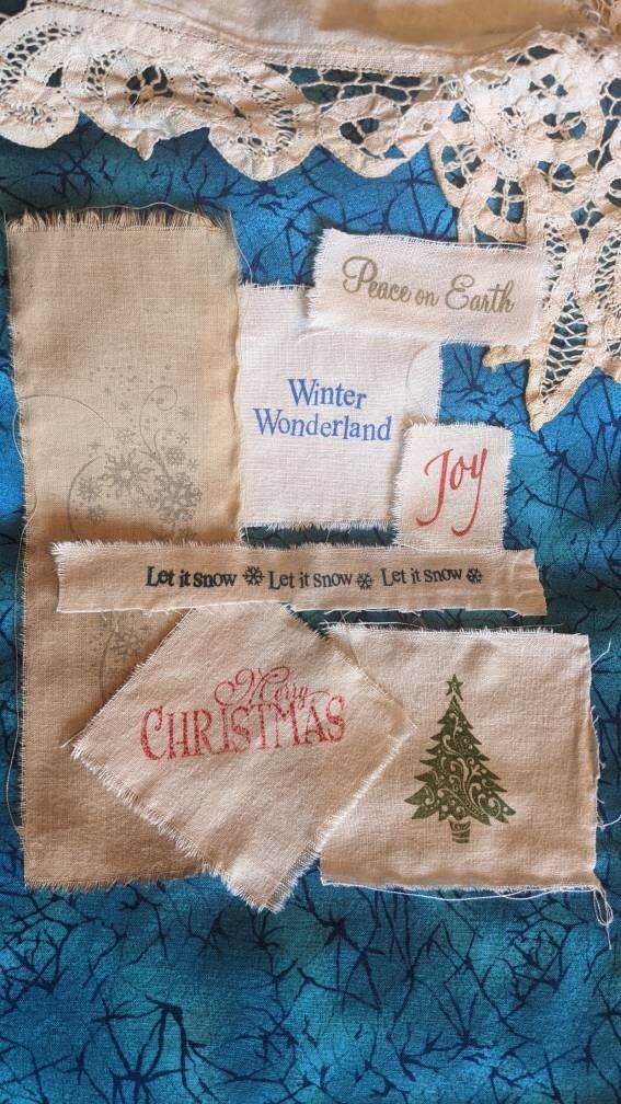 Christmas Stamped Squares - Etsy