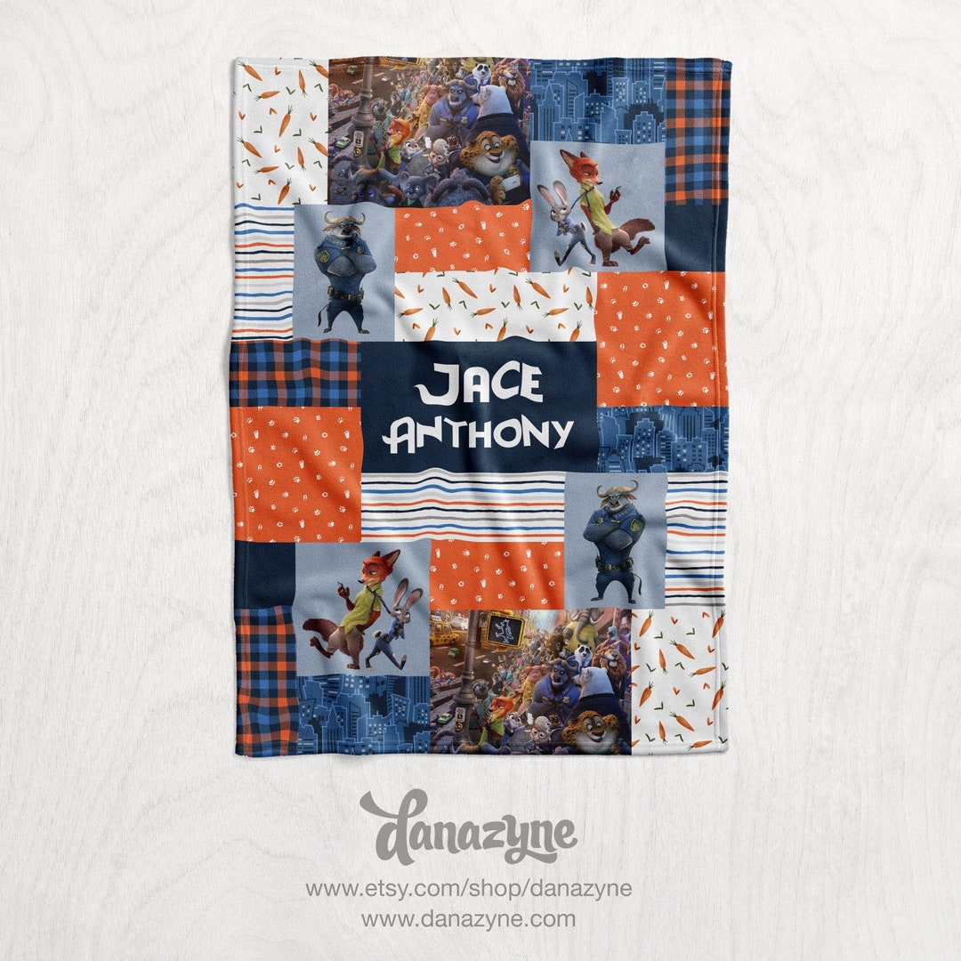 Personalized Zootopia Blanket / Nick Wilde & Judy Hopps Name Blanket ...