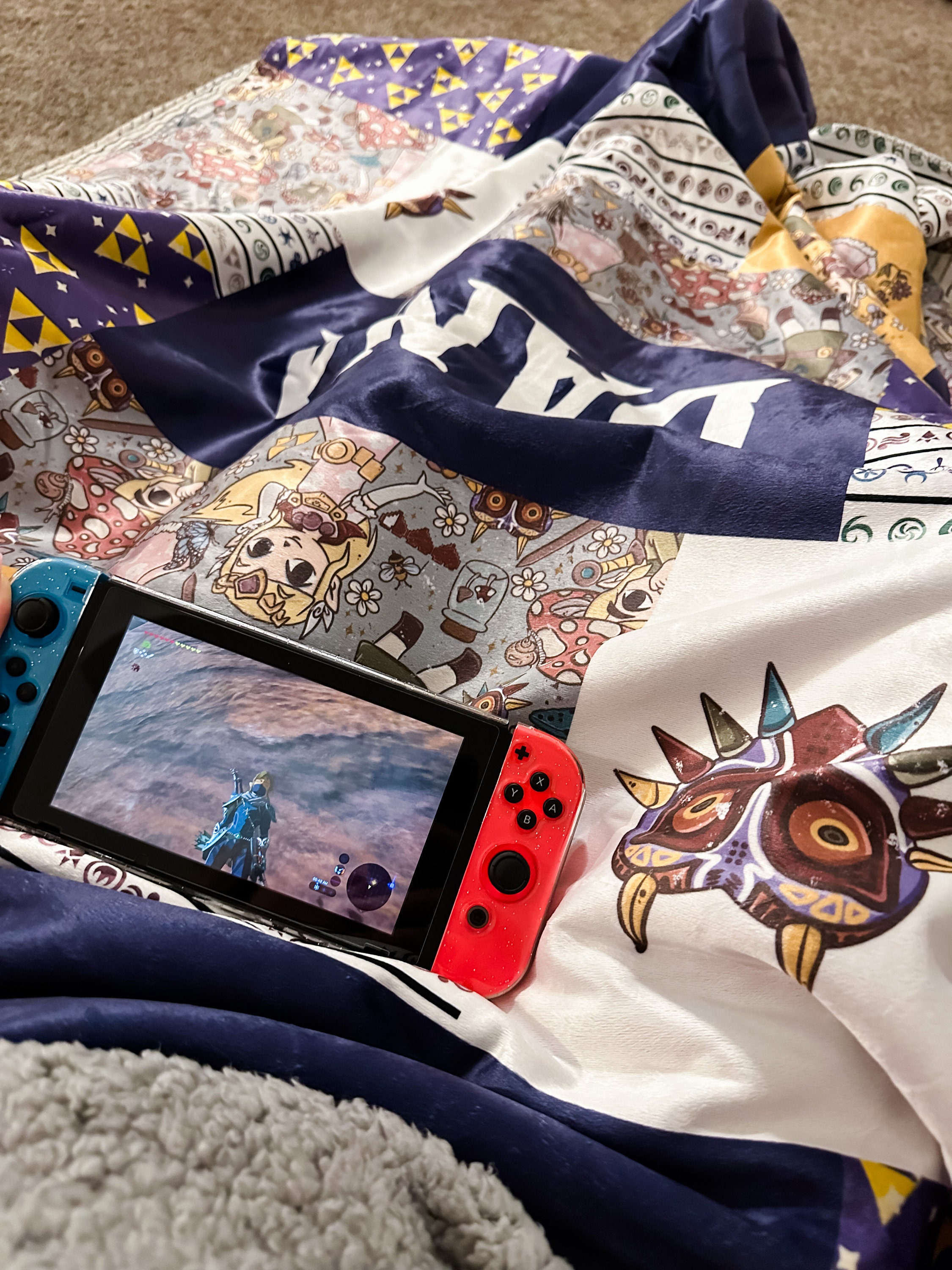 Personalized Legend of Zelda / Link Baby Name Blanket - Girl’s Purple ...