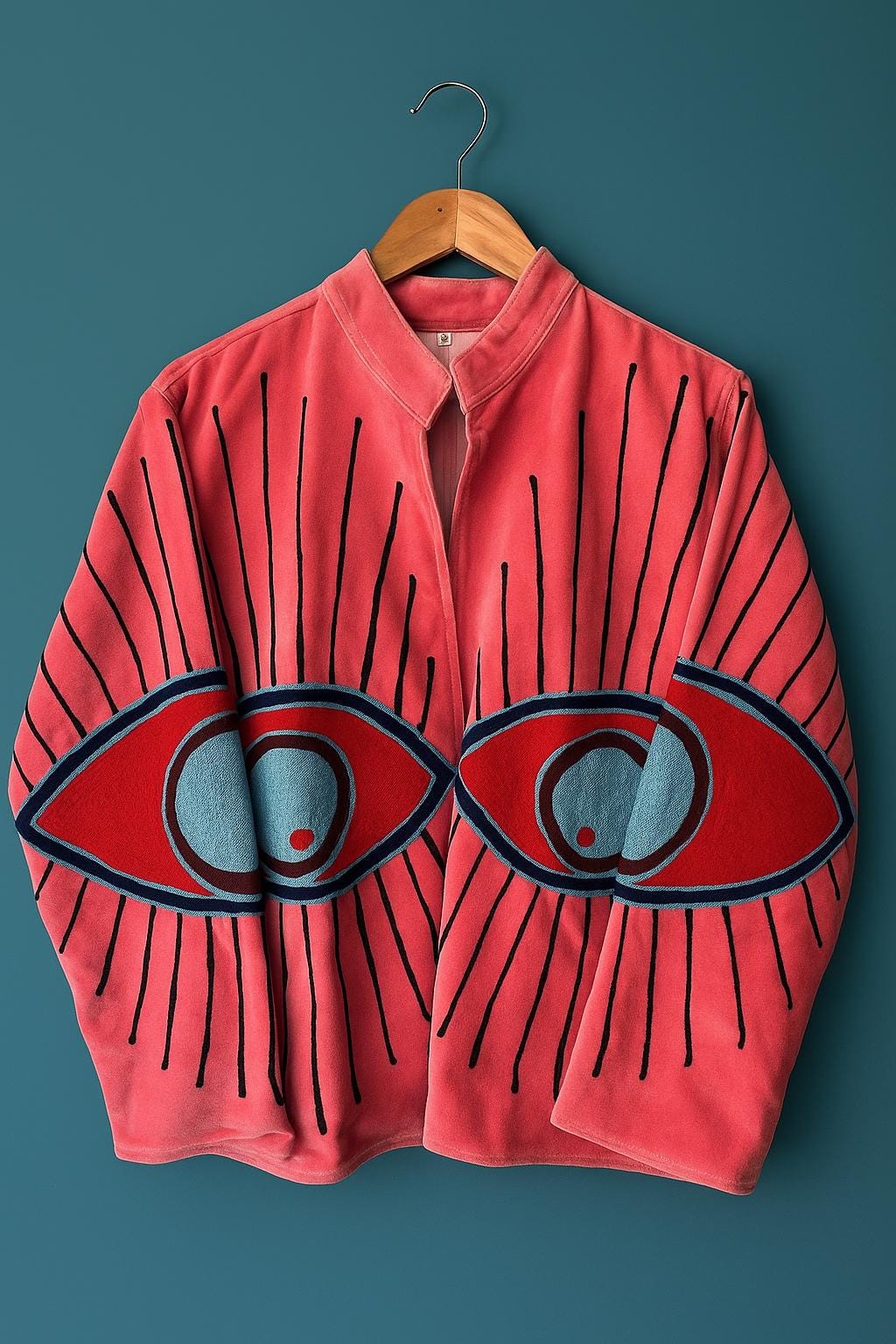 Velvet Suzani Embroidered Evil Eye Jacket: Boho Coat | Winter Wear ...