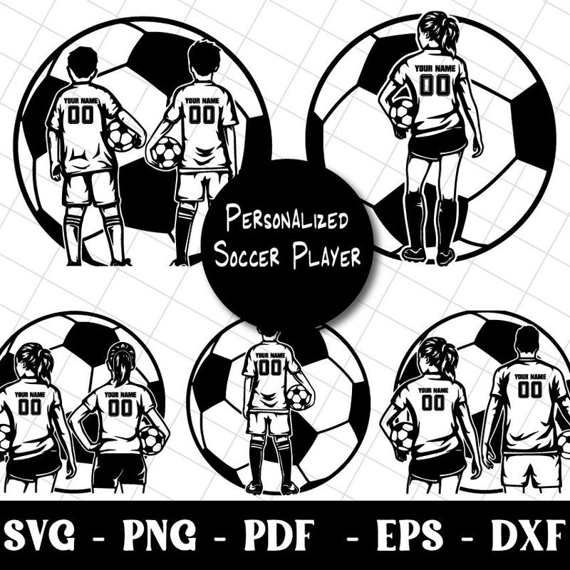 Soccer Character Svg - Etsy