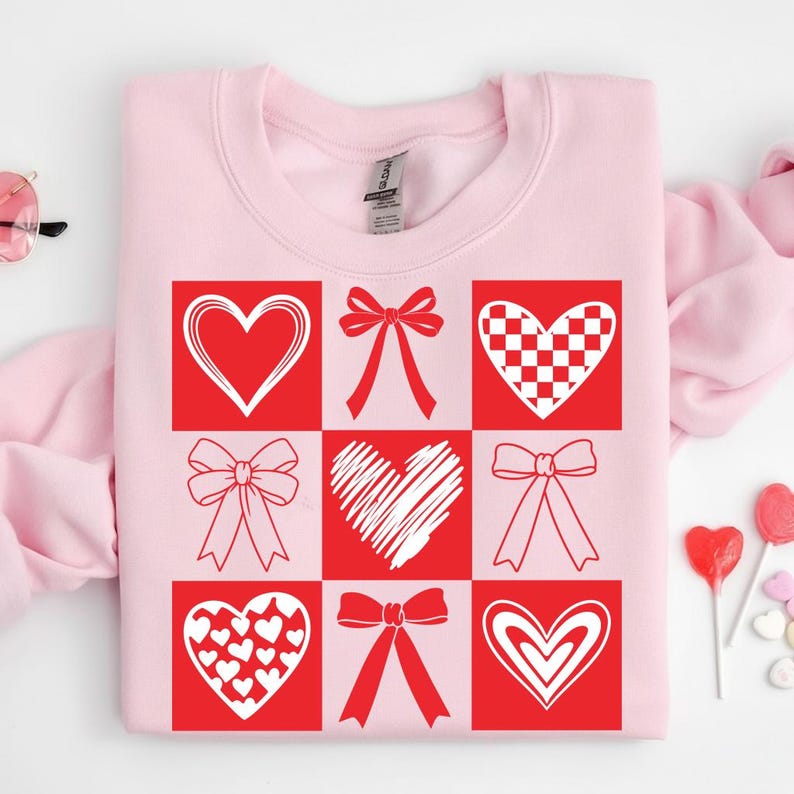 Valentine Heart & Bow Clipart — Printable + Cricut Ready (PNG/SVG) - Etsy