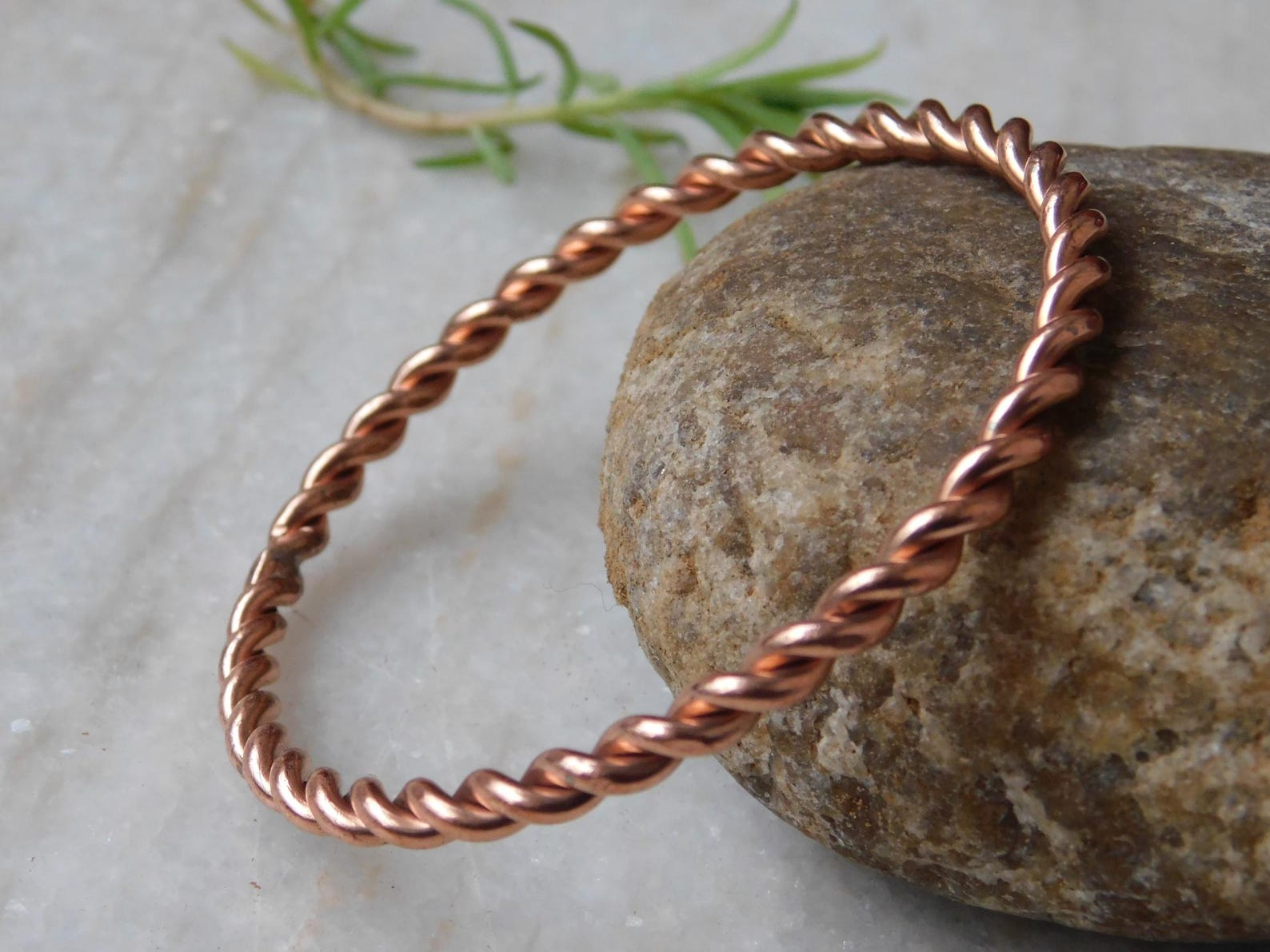 Handmade Copper Tensor Ring Bracelet: Twisted Spiral Energy Bangle - Etsy
