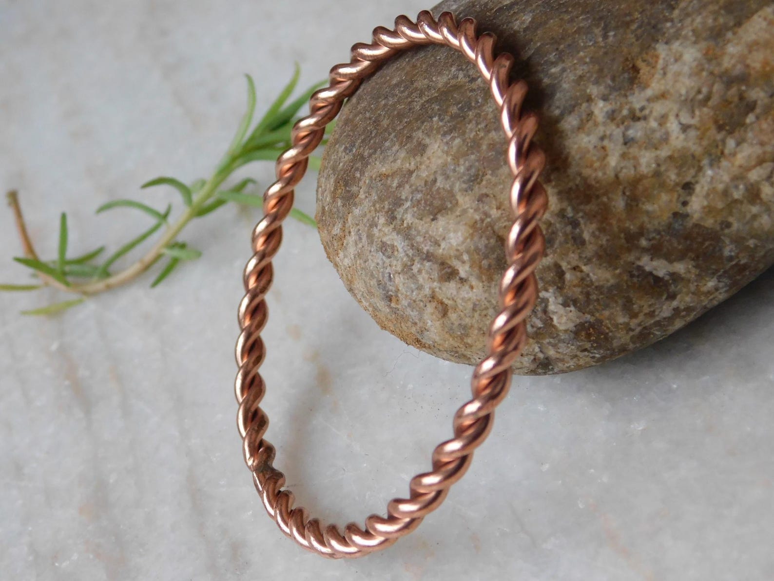 Handmade Copper Tensor Ring Bracelet: Twisted Spiral Energy Bangle - Etsy