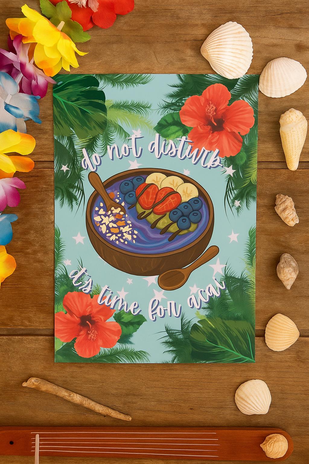 Digital Acai Bowl Aesthetic Wall Print - Etsy