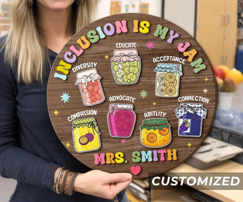 Inclusion Classroom Sign, Diversity Door Decor, Educate Accept Connect ...