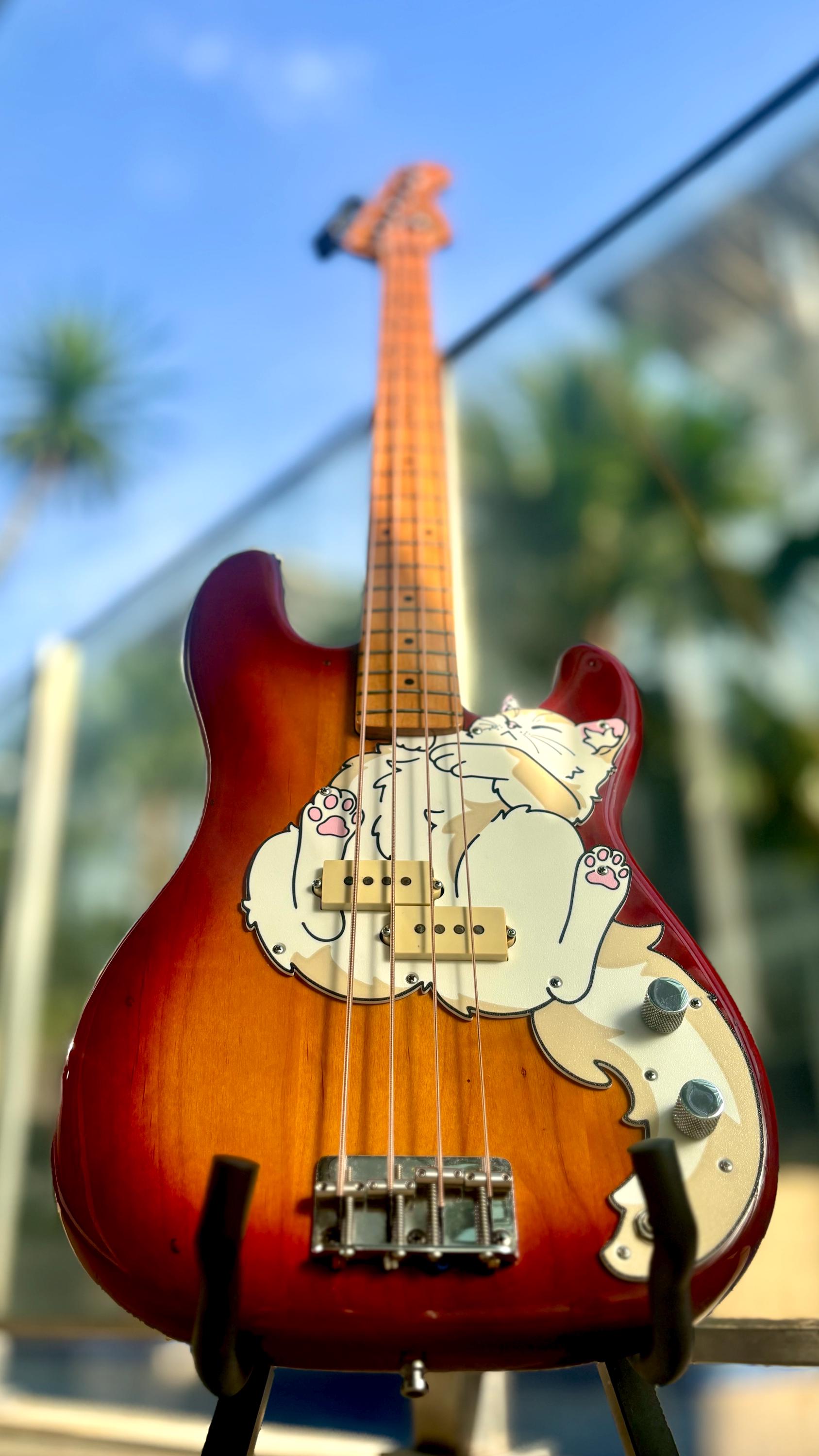 Precision P Bass Cat Pickguard, Purr-cision Bass - Etsy