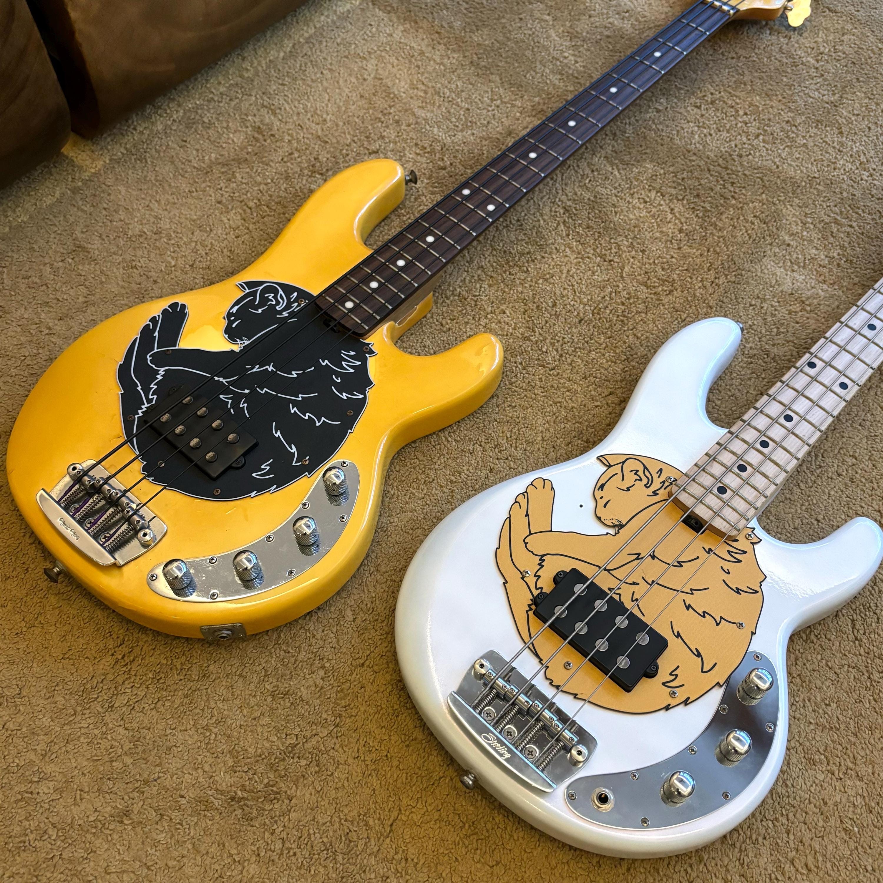 Stingray Bass Cat Pickguard | Custom Animal Design - Etsy