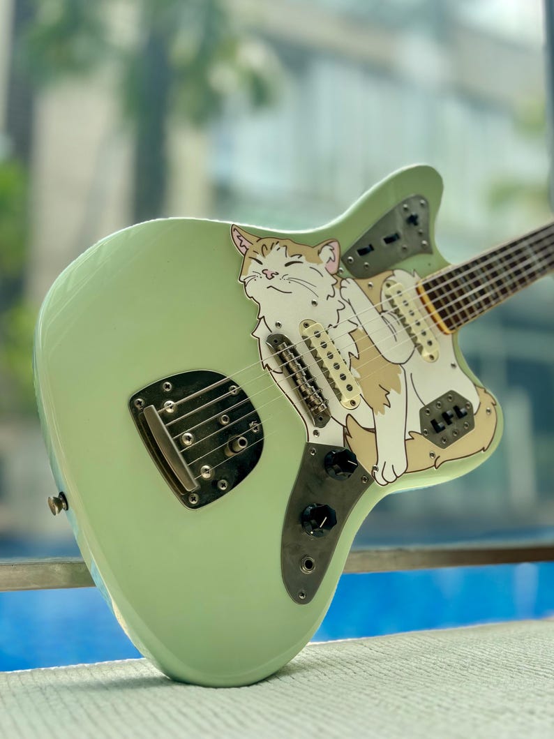 Jaguar Cat Pickguard - Custom 3D Printed Pickguard for Squier Classic ...