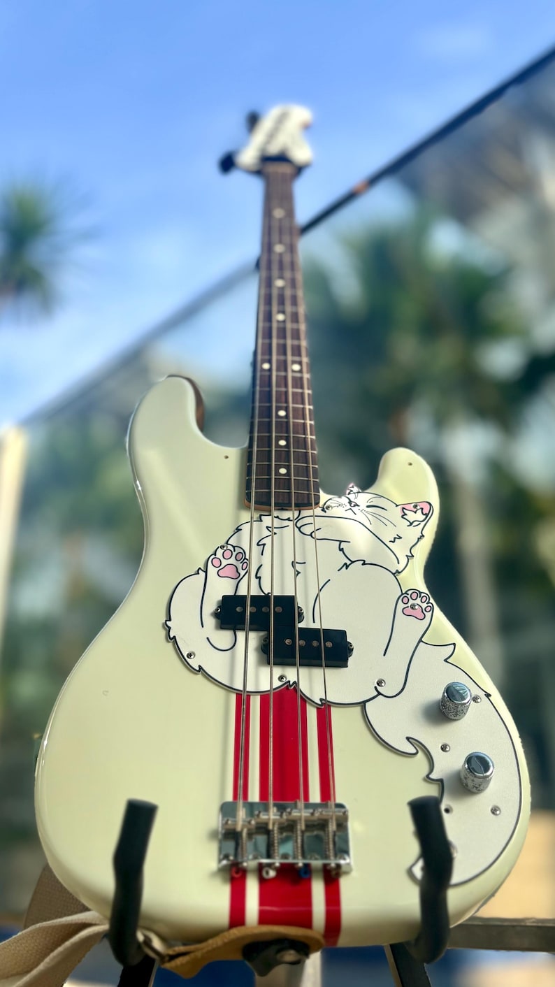 Precision P Bass Cat Pickguard, Purr-cision Bass - Etsy