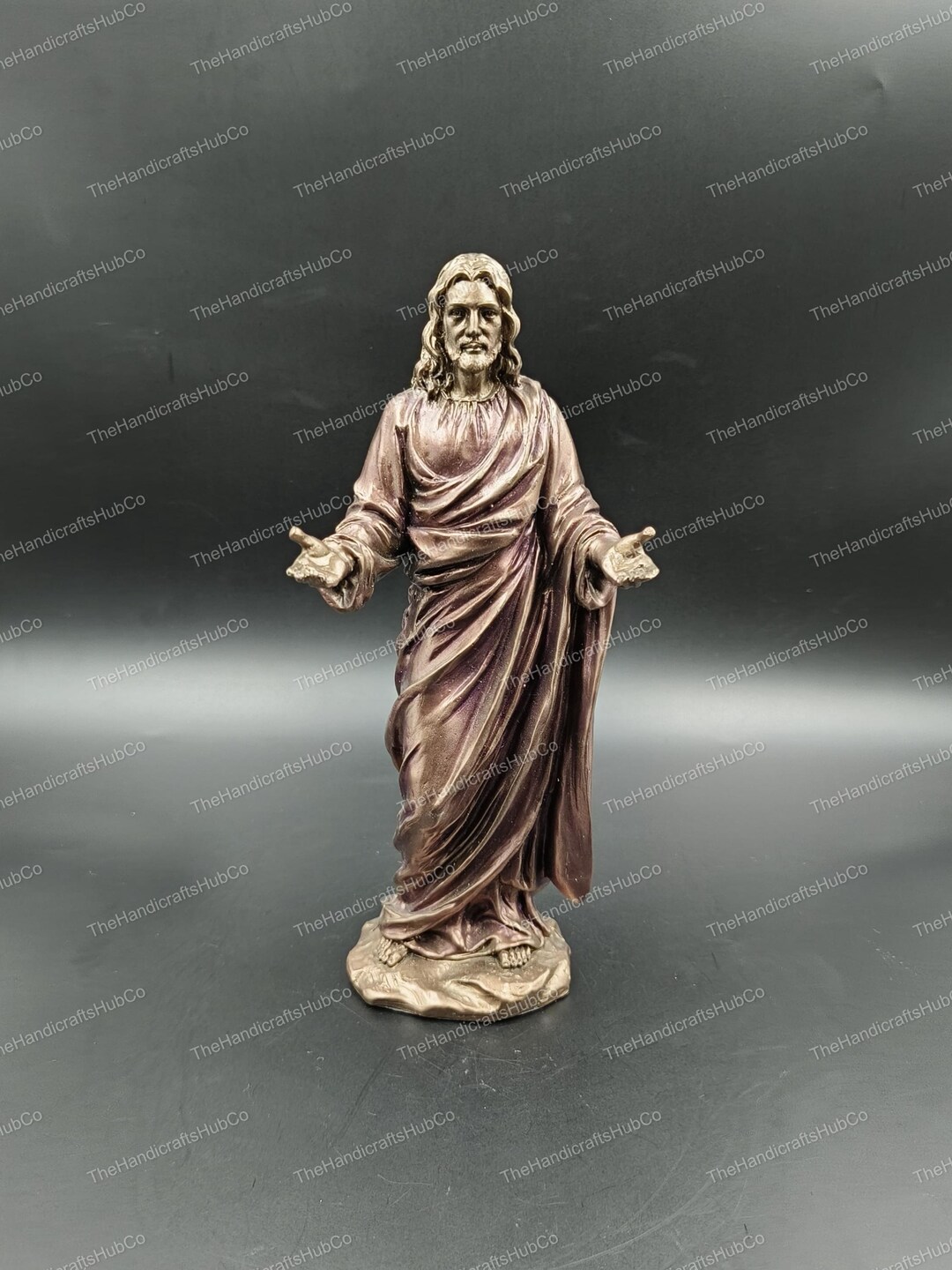 Hand-painted Bronze Finish Resin Jesus Christ Statue | 8 Inch - Etsy UK