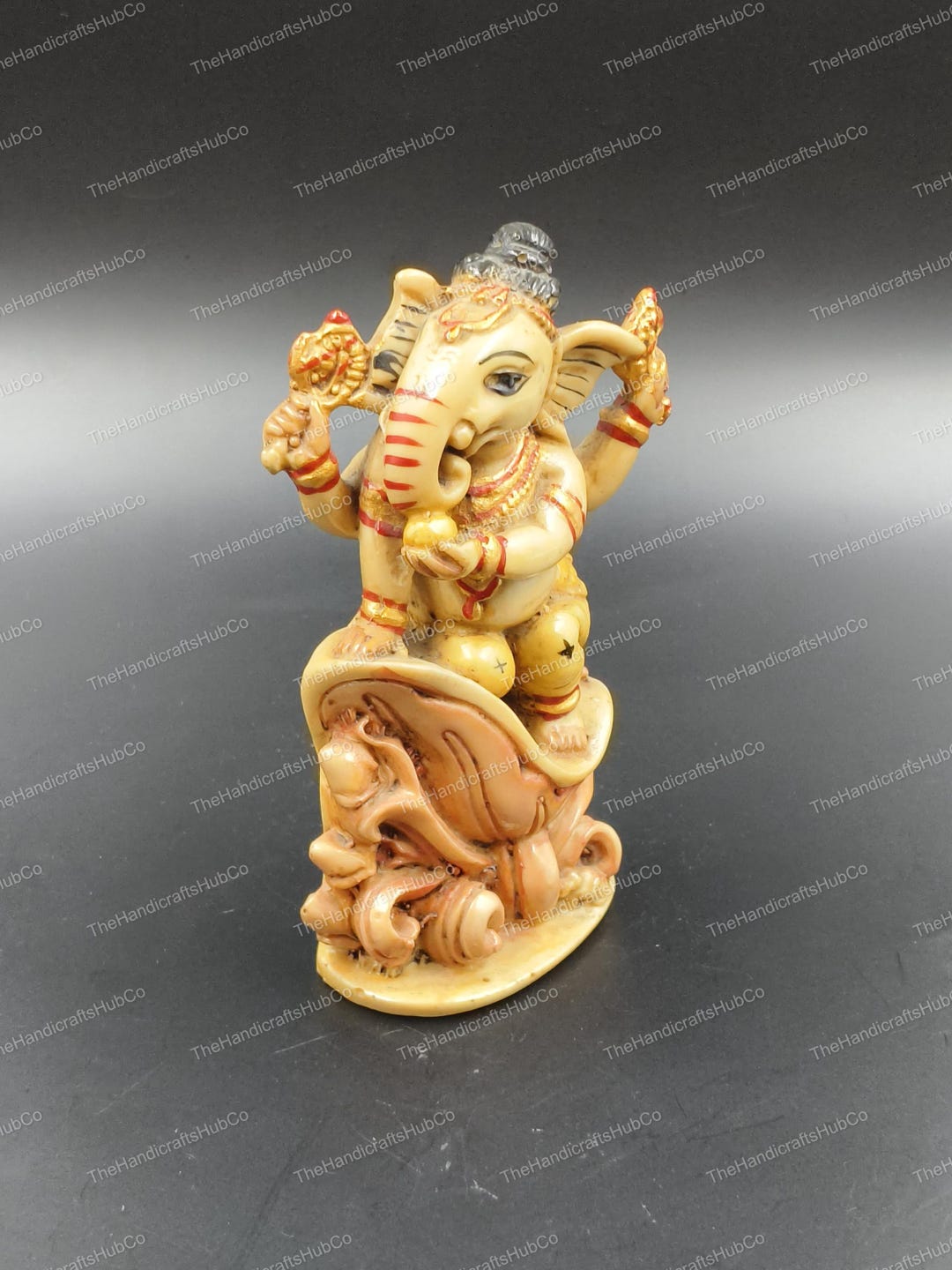 Lord Ganesha Resin Statue 5 Inch | Handcrafted Hindu Elephant God Idol ...