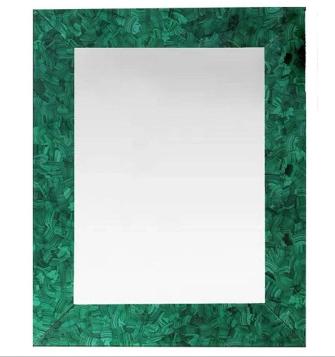 Handmade Rectangular Malachite Stone Mirror | Luxury Green Gemstone ...