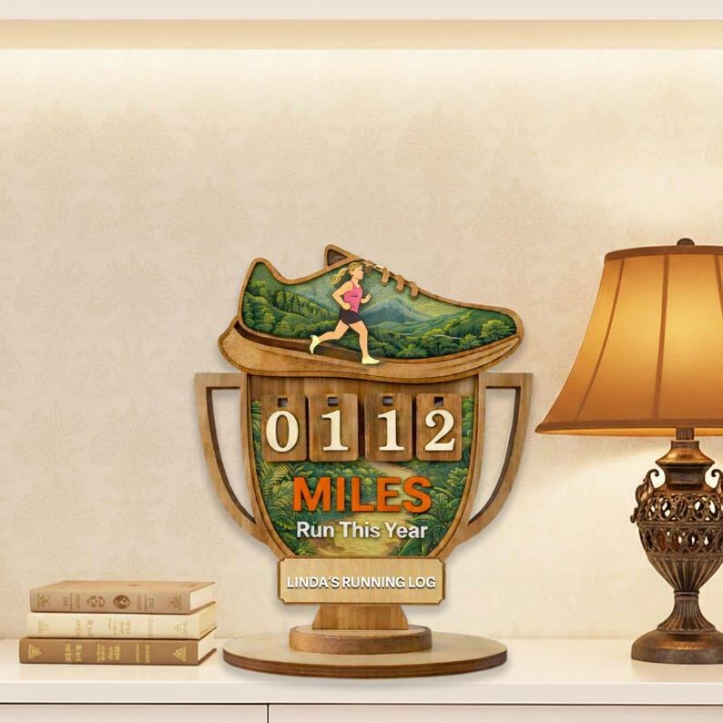 Personalized Running Miles Tracker Sign,running Log,marathon Training ...