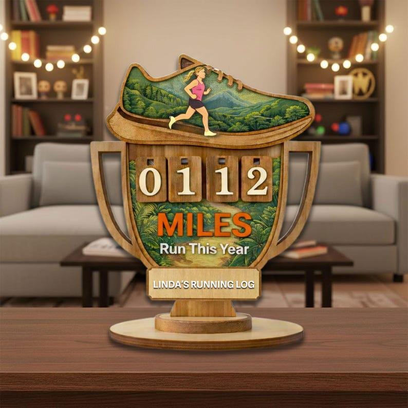 Personalized Running Miles Tracker Sign,running Log,marathon Training ...