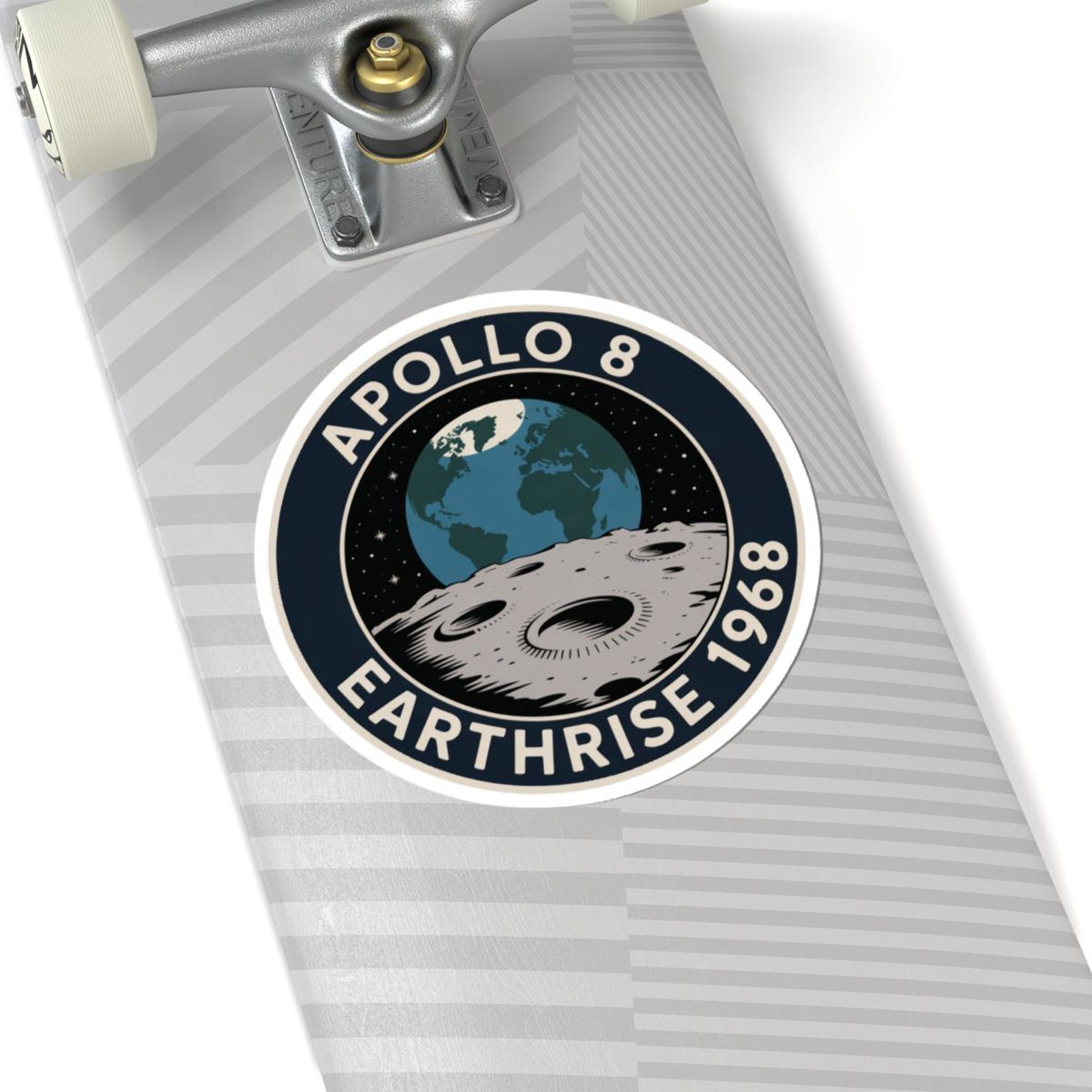 Apollo 8 Earthrise 1968 Sticker | Vinyl Decal NASA Moon Cell Laptop ...