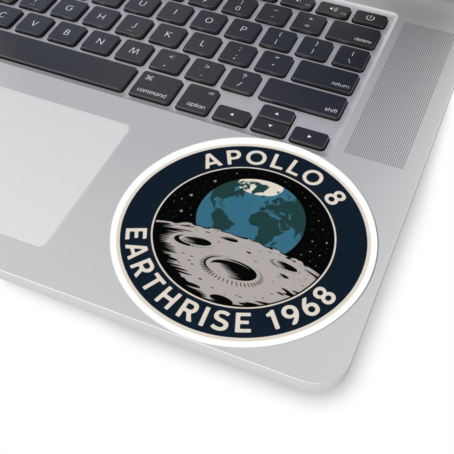 Apollo 8 Earthrise 1968 Sticker | Vinyl Decal NASA Moon Cell Laptop ...
