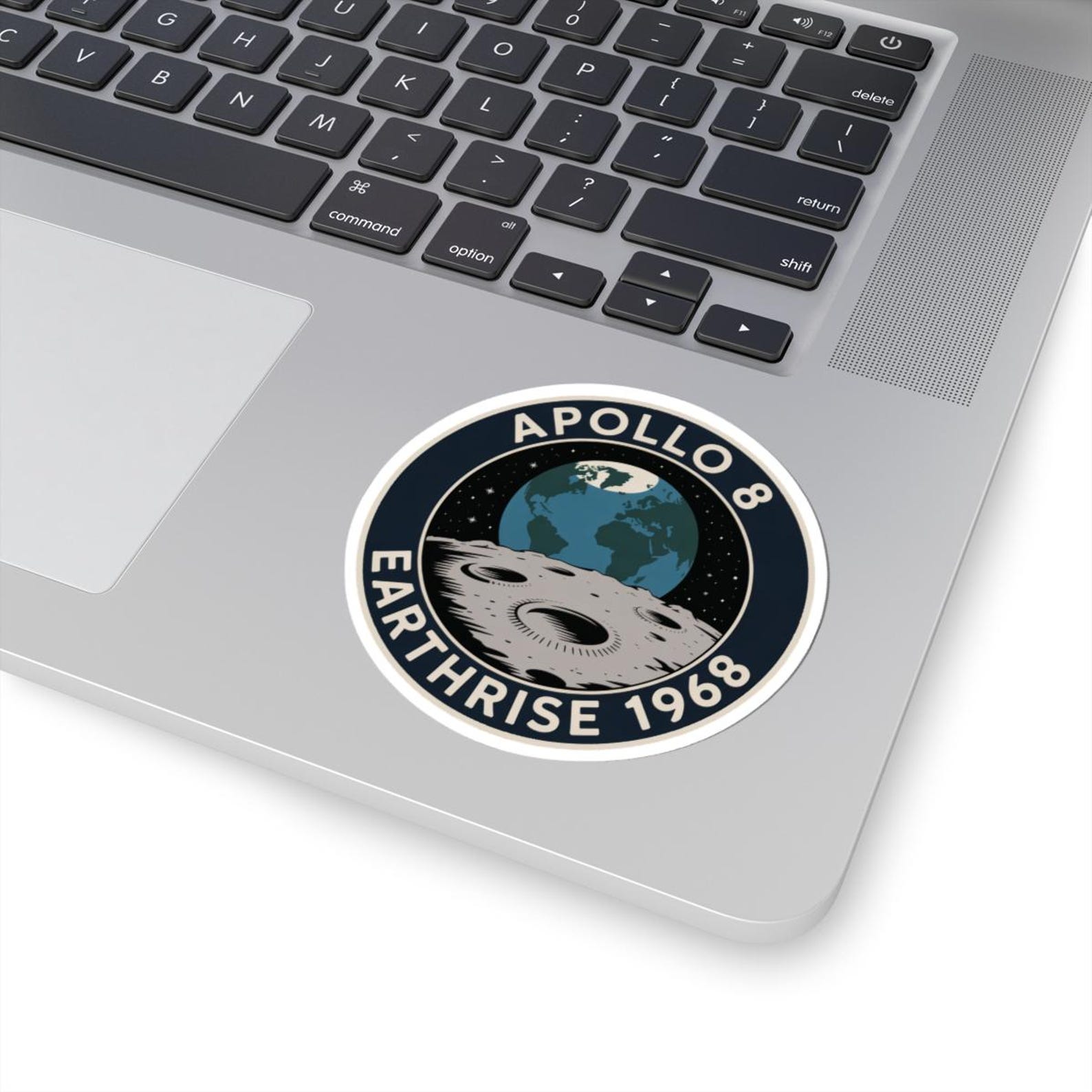 Apollo 8 Earthrise 1968 Sticker | Vinyl Decal NASA Moon Cell Laptop ...