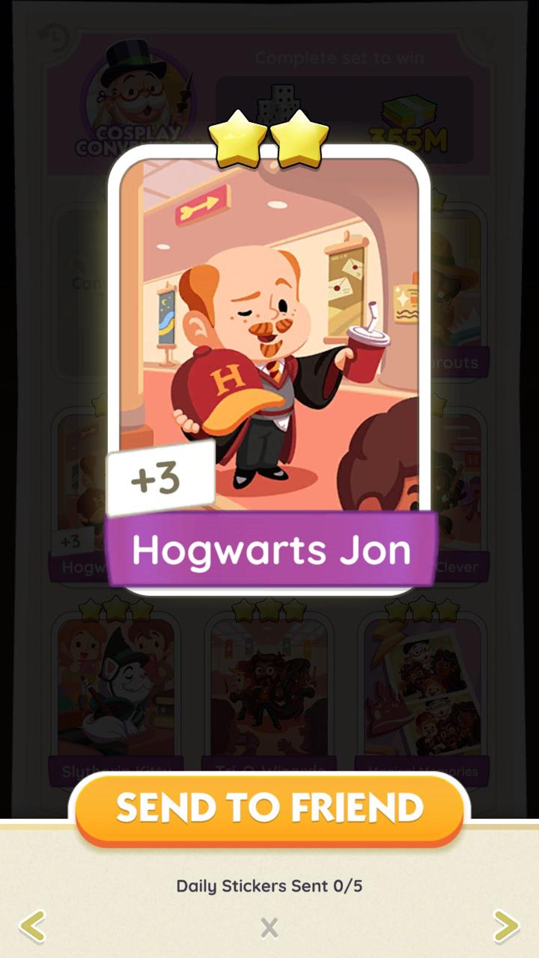 Hogwarts Jon - Set 8 Monopoly Go HARRY POTTER Album - 1 X - Etsy