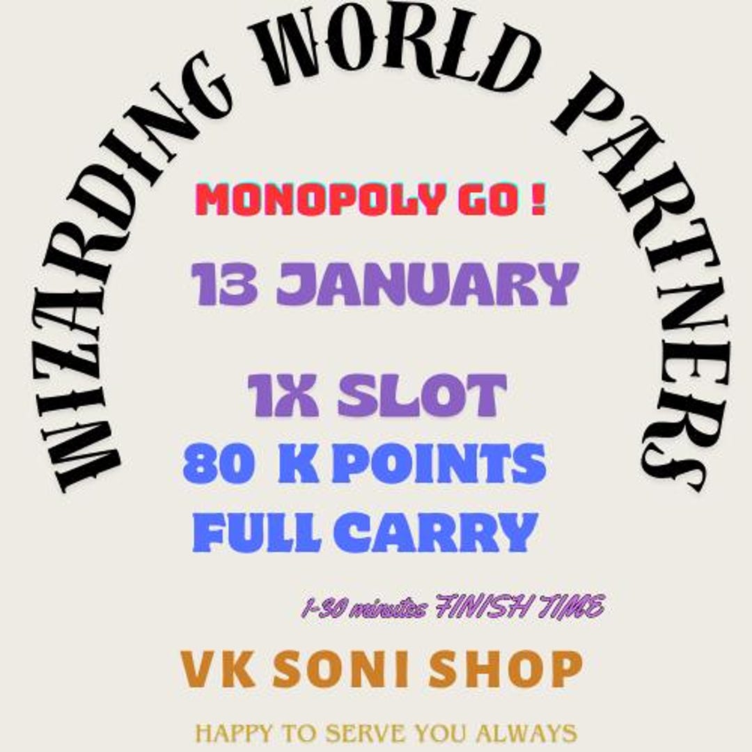 Wizarding World Partners Monopoly Go Full Carry !! Fast Delivery - 1 X ...