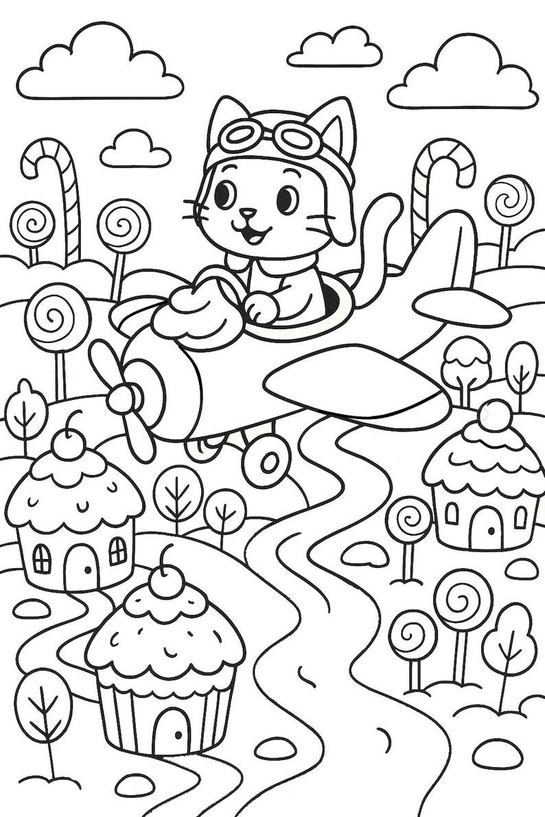 Max the Cat Captain – Printable Coloring Book for Kids (PDF, Ages 4 ...