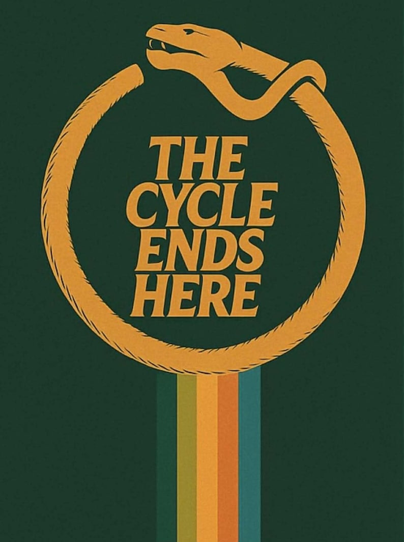 The Cycle Ends Here - Green Rainbow - Digital Print - Etsy