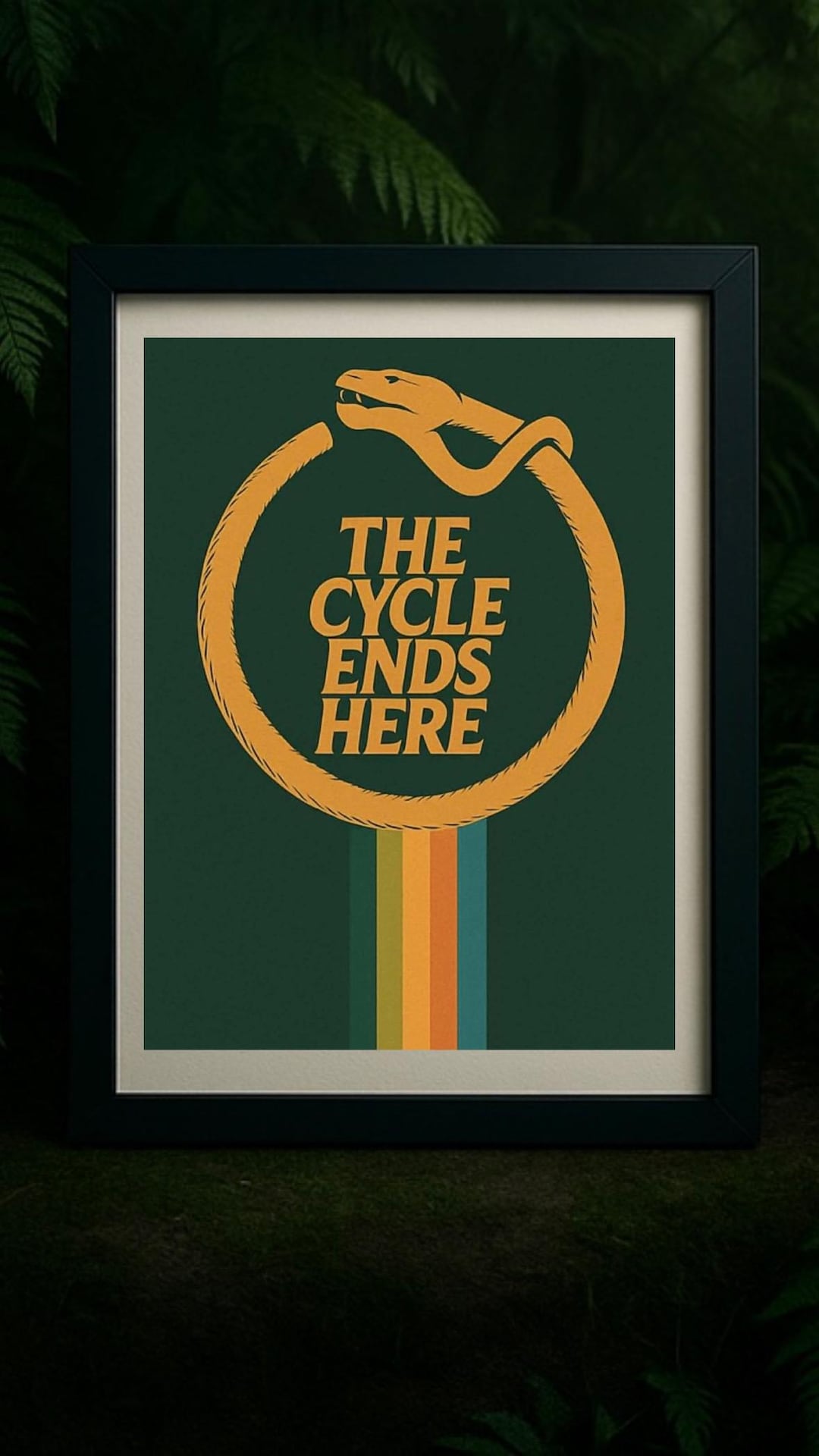 The Cycle Ends Here - Green Rainbow - Digital Print - Etsy
