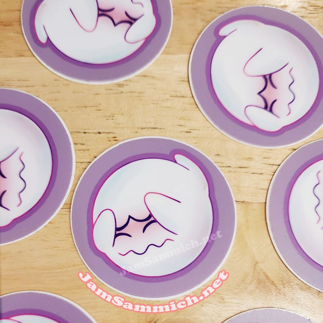 Shy Blushing Ghost Vinyl Sticker Boo - Etsy