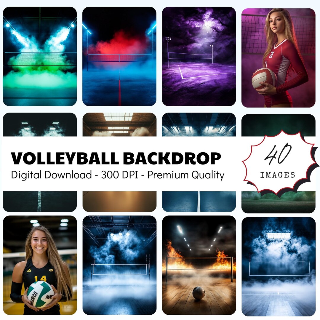 Volleyball Digital Backdrops, Perfect as Sports Background for ...