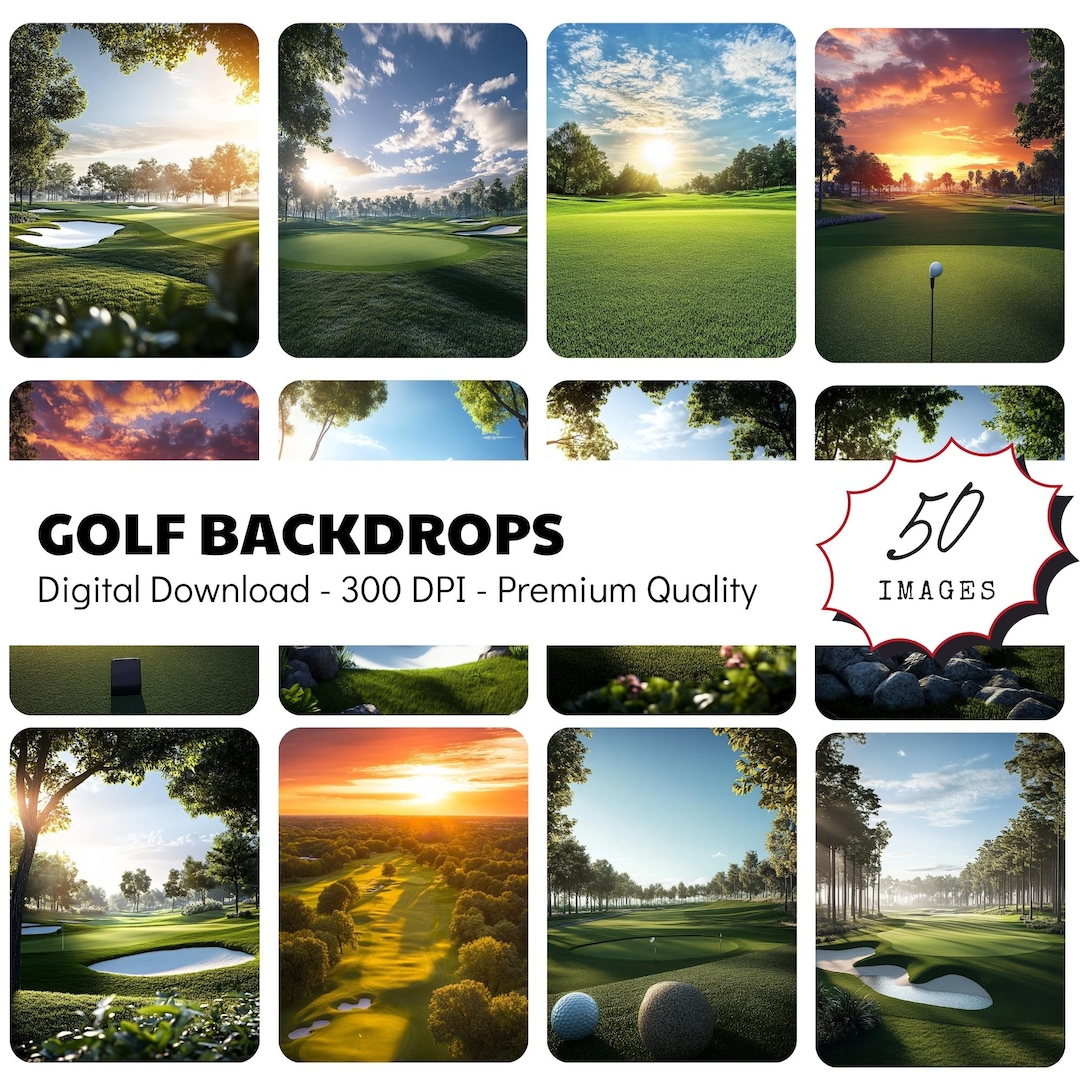 Golf Backdrop Golf Background Sport Digital Backdrop Golf Portrait ...