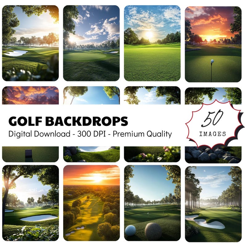 Golf Backdrop Golf Background Sport Digital Backdrop Golf Portrait ...