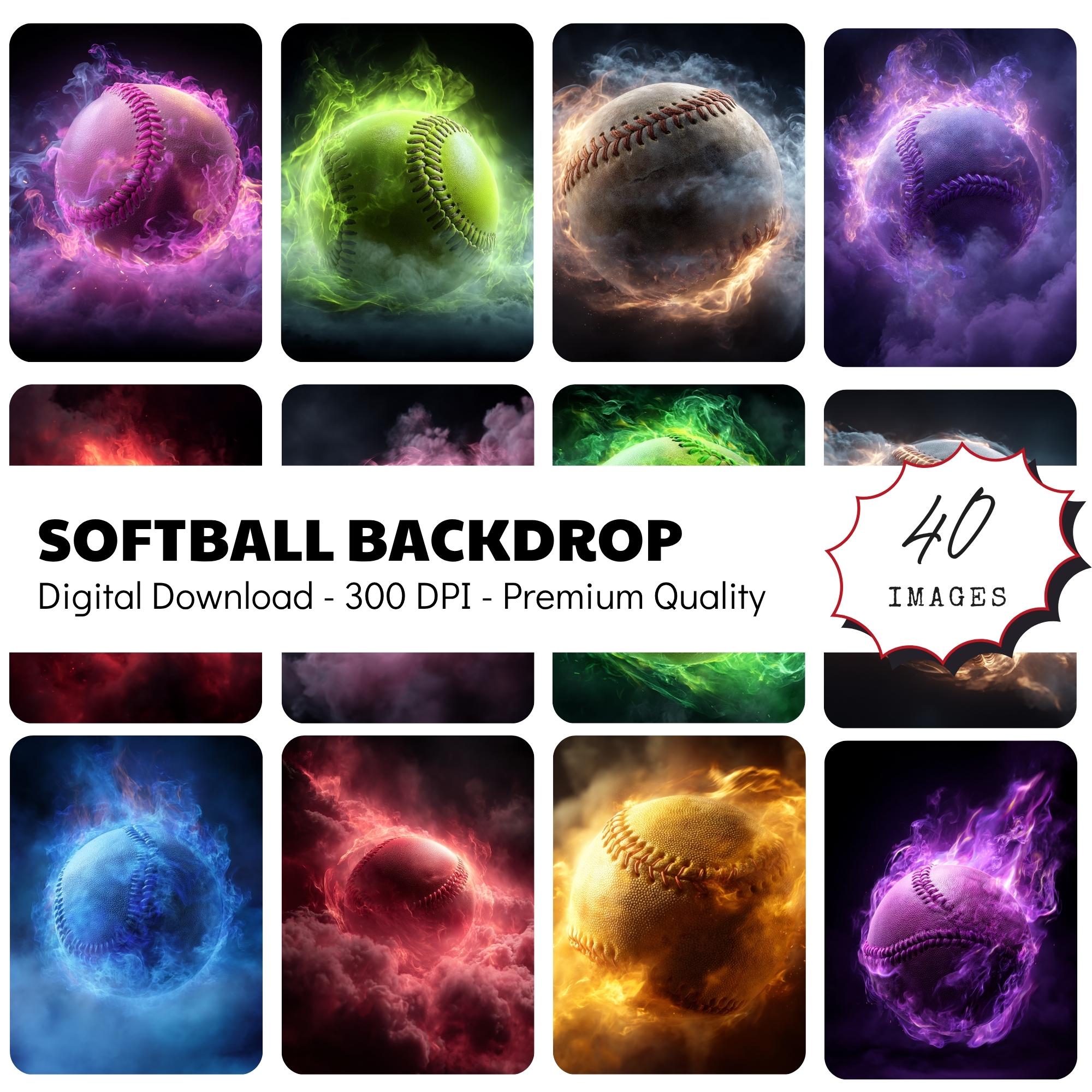 Softball Backdrop, Sport Background, Senior Night Softball and Baseball ...