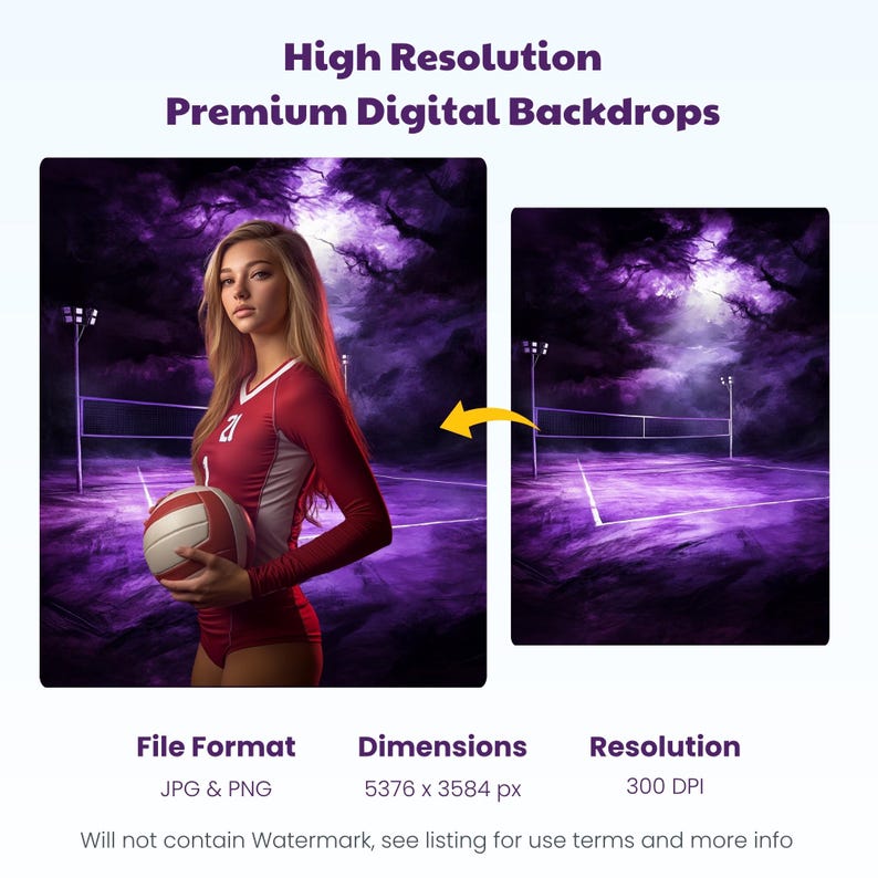 Volleyball Digital Backdrops, Perfect as Sports Background for ...