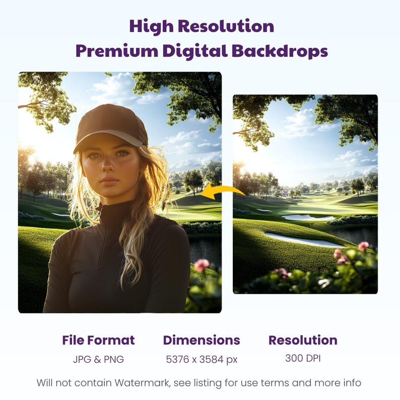 Golf Backdrop Golf Background Sport Digital Backdrop Golf Portrait ...