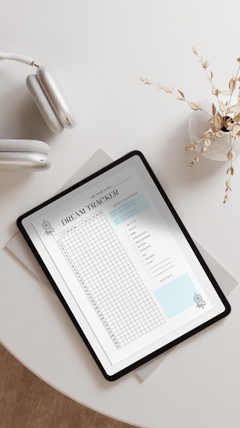 Dream Tracker Printable | Digital Dream Tracker PDF | Sleep Tracker ...