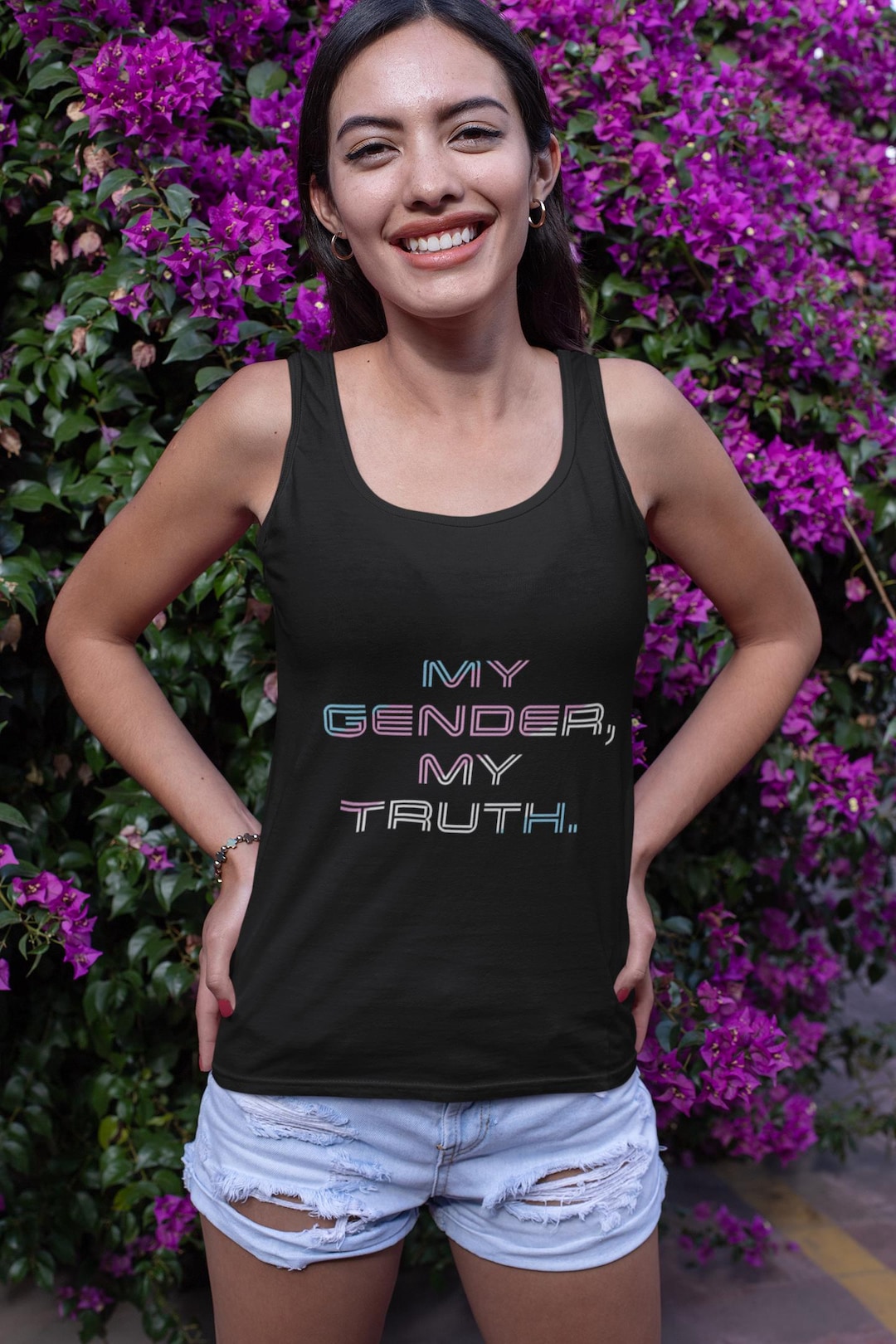 Transgender Pride Tank Top: LGBTQ+ Nonbinary Apparel - Etsy