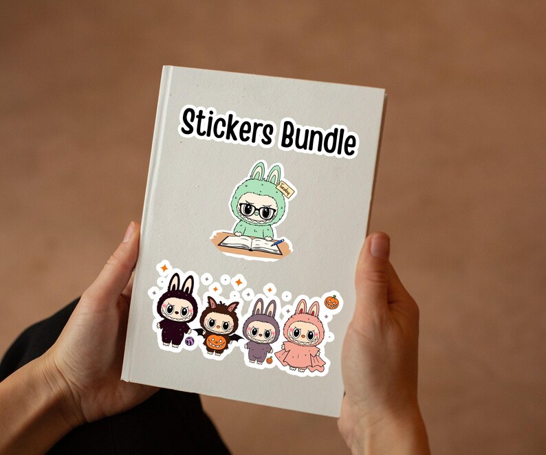 Labubu Stickers Bundle, 40+ Labubu Stickers, Kawaii Bunny Halloween ...