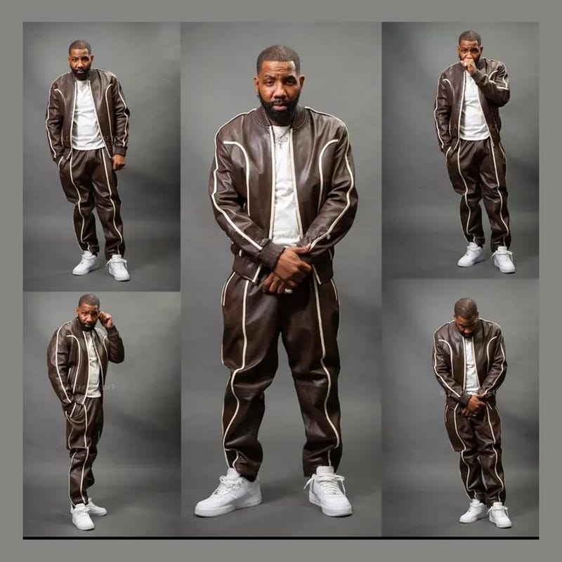Leather Mens Track Suit - Etsy